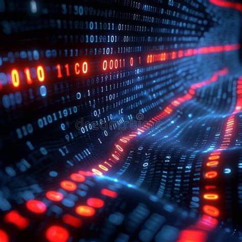 Digital Binary Data Encryption Computer Virus Abstract Secure Technology Background Stock