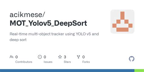 GitHub Acikmese MOT Yolov5 DeepSort Real Time Multi Object Tracker