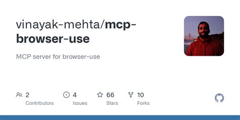Github Vinayak Mehtamcp Browser Use Mcp Server For Browser Use