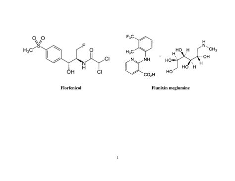 Chemical Structure Of Florfenicol And Flunixin Meglumine Download