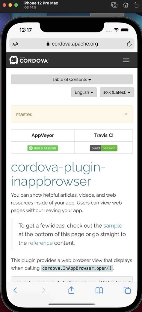 Inappbrowser 500 Bug Does Not Display Correctly In Ios Location