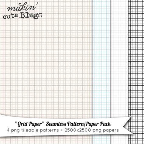 Grid Paper Seamless Pattern Paper Pack Freebie Fab N Free