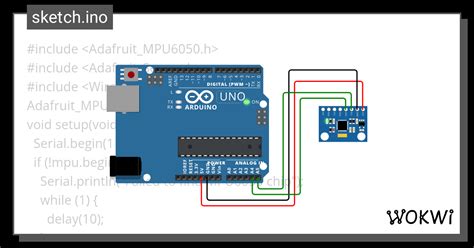 Mpu6050 Sensor Wokwi Esp32 Stm32 Arduino Simulator