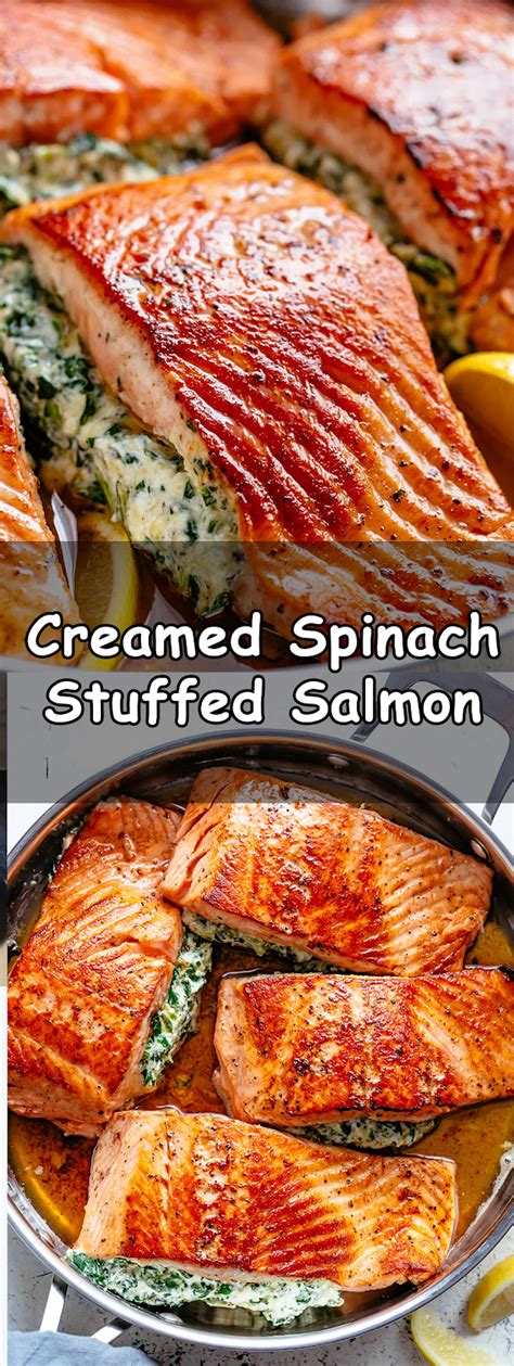 Save Creamed Spinach Stuffed Salmon