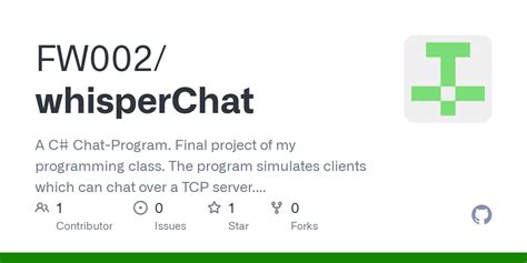 Github Fw002whisperchat A C Chat Program Final Project Of My