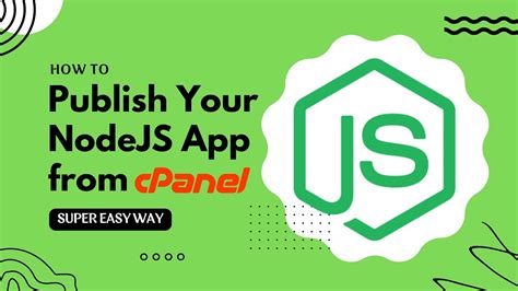 How To Publish NodeJS App From CPanel By Cloudlinux Node Js Selector Hostever YouTube