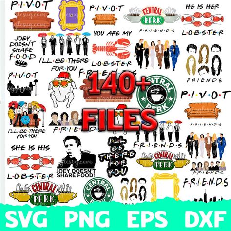 75 Friends Tv Show Svg Bundle Svg Png Dxf Eps Pdf Files For Print And