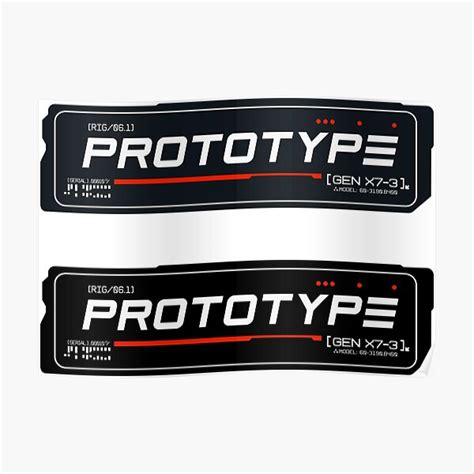 Prototype Decal Label Set Poster For Sale By Dr Evil Redbubble
