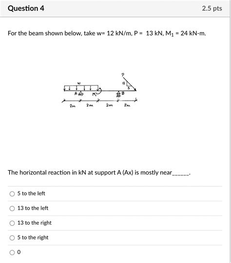 Solved For The Beam Shown Below Take Chegg