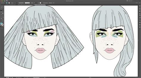 How To Draw Hair With Illustrator