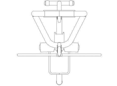 Seat Arm Curl Machine Detail 2d View CAD Gym Equipment Block Layout Autocad File
