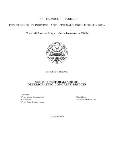 Cost Analysis Overview Seismic Performance Of Deteriorating Concrete Bridges