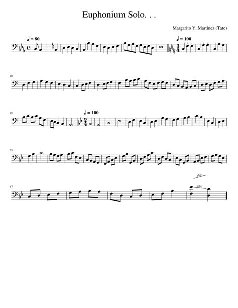 Euphonium Solo Sheet Music For Euphonium Solo
