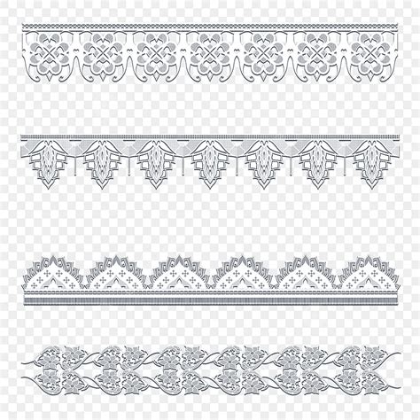 빈티지 일러스트 손으로 그린 레이스 화이트 레이스 빈티지 테두리 장식하다 Png 일러스트 및 Psd 이미지 무료 다운로드 Pngtree