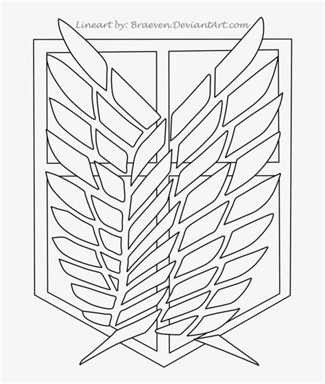 Scouting Legion Patch Lineart By Braeven Attack On Titan Logo Drawing