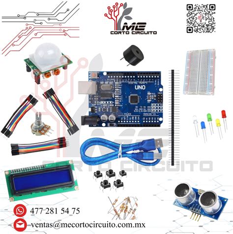 Kit De Arduino Uno R3 Smd BÁsico Corto Circuito