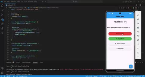 Siddhesh Patbage On Linkedin Dart Flutter Appdevelopment Quizapp Firstproject