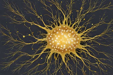 A Cluster Of Neuron Floats And Branches Out With Axons And Dendrites Of Cells In The Brain S