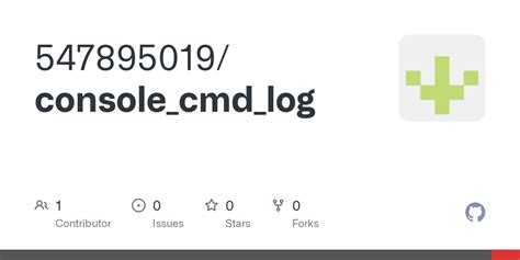 Github 547895019 Console Cmd Log