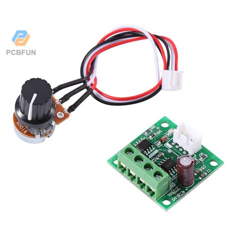 Pcbfun โมดูลควบคุมความเร็วมอเตอร์อัตโนมัติ Dc 1 8v 3v 5v 6v 12v 2a Pwm Shopee Thailand