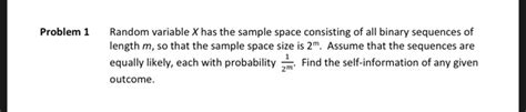 Solved Problem Random Variable X Has The Sample Space Chegg