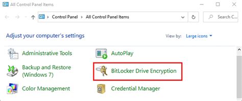 about bitlocker encryption options