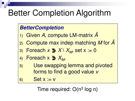 Ppt Efficient Deterministic Network Coding By Matrix Completion Powerpoint Presentation Id