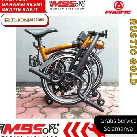 Jual [ New] Sepeda Lipat Pacific Pithon 16 Inch Trifold Tiga Lipatan Jakarta Selatan