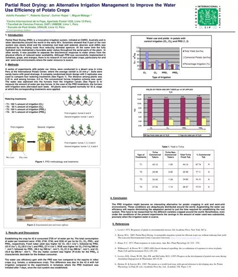 Ppt Partial Root Drying An Alternative Irrigation Management To Improve The Water Use