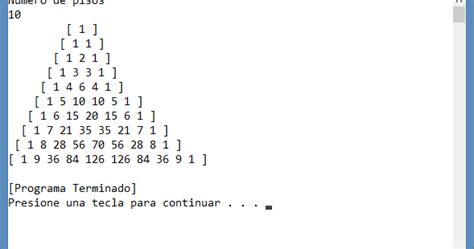 Ingeniero En Proceso Triangulo De Pascal En Java