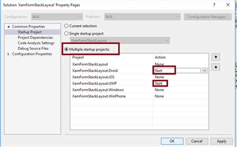 Stacklayout In Xamarinforms Application For Android And Universal