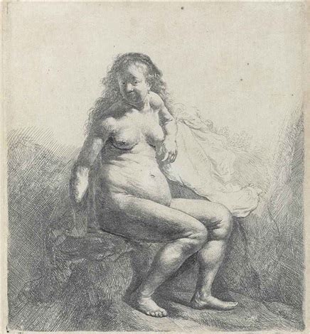 Naked Woman On A Mound Par Rembrandt Van Rijn Sur Artnet