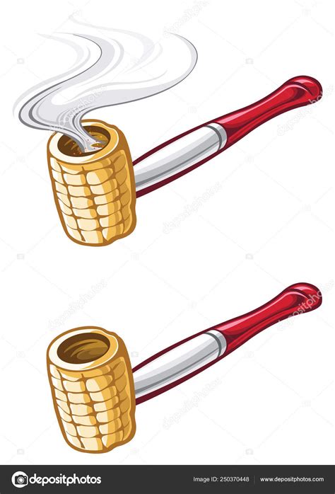 Corn Cob Pipe Isolated Stock Vector By ©slipfloat 250370448