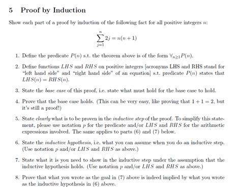 Solved Proof By Induction Show Each Part Of A Proof By Chegg Com