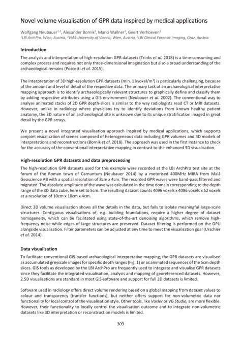 Pdf Novel Volume Visualisation Of Gpr Data Inspired By Medical Applications