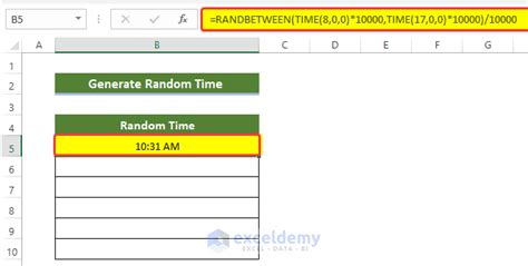 How To Generate Random Date And Time In Excel 3 Ways Exceldemy
