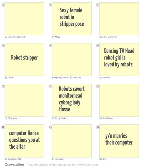 Sexy Female Robot In Stripper Pose Drawception