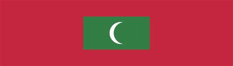 몰디브 국기입니다 플래그 아이콘입니다 표준 색상 긴 현수막 컴퓨터 일러스트레이션 디지털 일러스트레이션 벡터 일러스트 레이