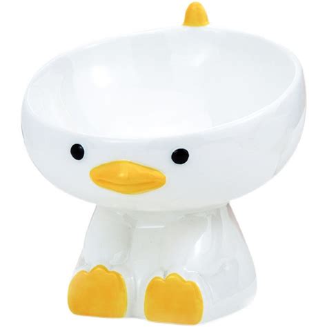 Badu Bg Дизайн на сладко пиленце патица керамична купа за домашни любимци котки кучета