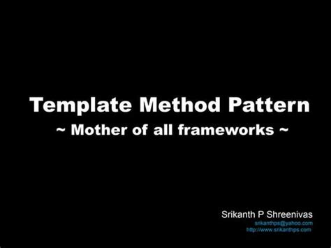 Template Method Pattern Ppt