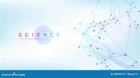 Scientific Vector Illustration Genetic Engineering Dna Helix Dna Strand Molecule Or Atom