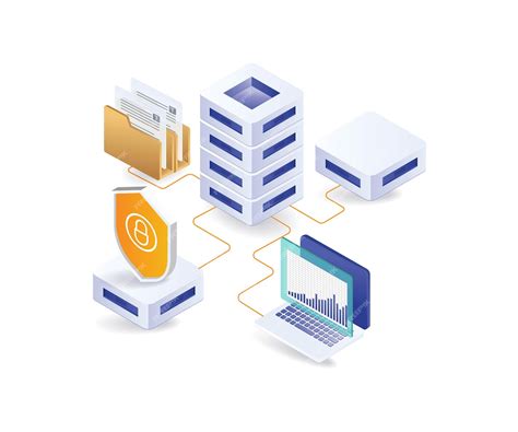 Premium Vector Network Server Endpoint Management System