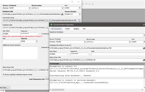 Connection Parameters For Firebird Portable Server Running As An Application · Issue 199