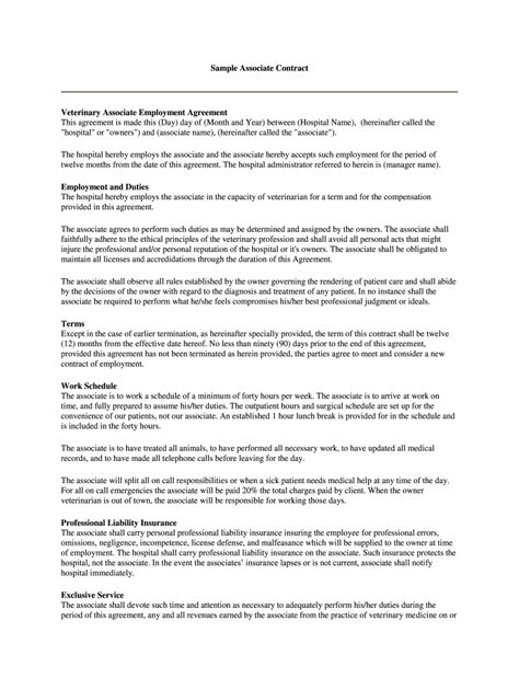 Sample Associate Contract Fill And Sign Printable Template Online