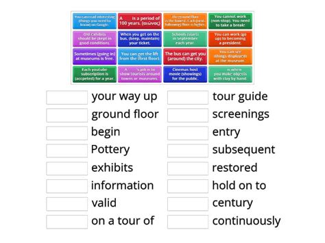 Ecce Test 1 Listening Part 2 P 23 Match Up