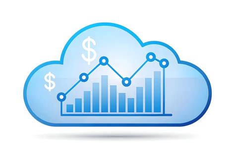 Flat Ai Cloud And Financial Data Concept Efficient Cloudbased Financial