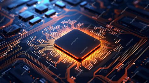 Premium Photo Motherboard Chip Cpu Hardware Closeup Illustration