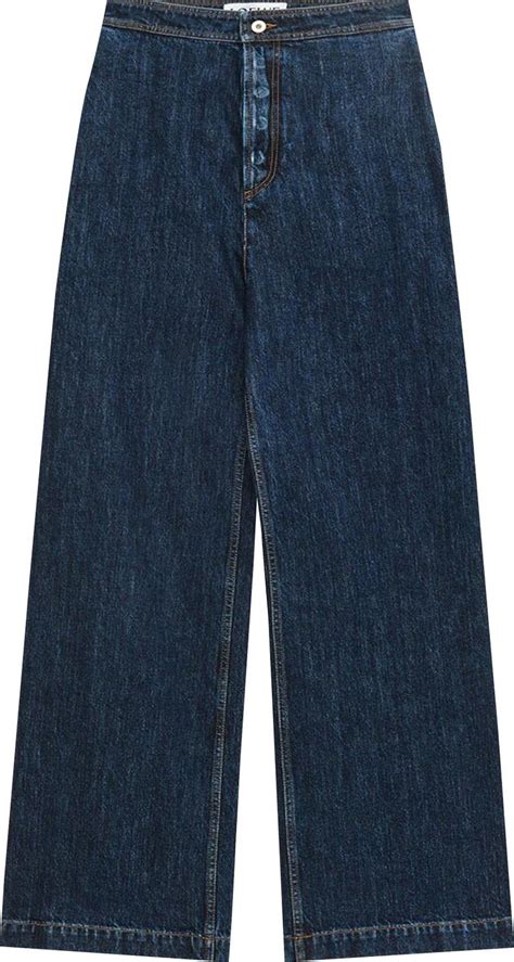 Buy Loewe High Waisted Jeans Raw Denim S540y11x44 2834 Goat