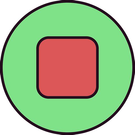 Stop Button Vector Icon 19604074 Vector Art At Vecteezy